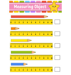 Measuring object with ruler education developing Vector Image