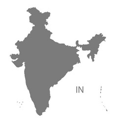 Delhi india map grey Royalty Free Vector Image