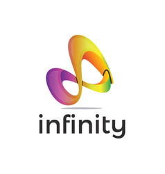 Vibrant colorful infinite triangle logo design Vector Image