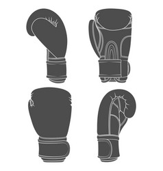 Set with boxing gloves Royalty Free Vector Image