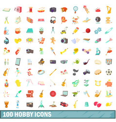Prank icons set cartoon style Royalty Free Vector Image