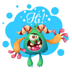 Hairy monster Royalty Free Vector Image - VectorStock