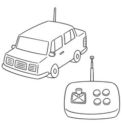 Set remote control car Royalty Free Vector Image