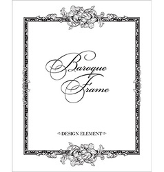 Ornamental border frame baroque pattern seamless Vector Image