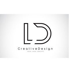 Ld l d creative letters design with white pink Vector Image
