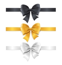 Satin bows set Royalty Free Vector Image - VectorStock