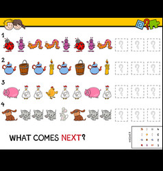 Complete pattern educational game for kids Vector Image