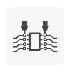 Computer testing icon Royalty Free Vector Image