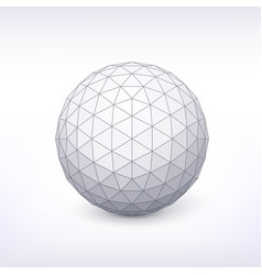 Wireframe mesh polygonal sphere Royalty Free Vector Image