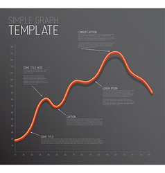 Infographic line graph template Royalty Free Vector Image