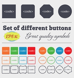 Code sign icon programming language symbol symbols